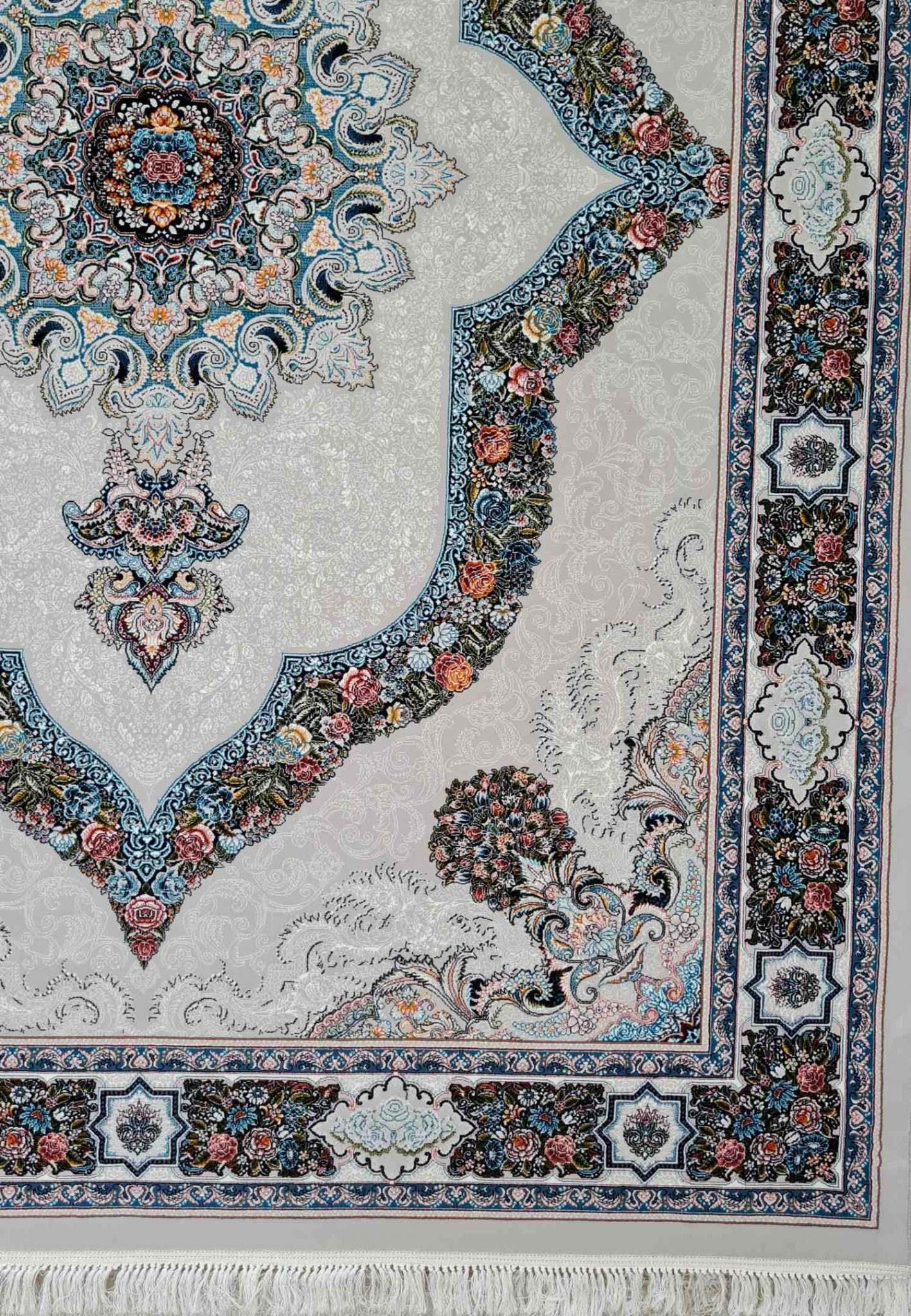 فرش 700 شانه مدرن نقشه کارینا تراکم 2550| کارخانه فرش کاشان